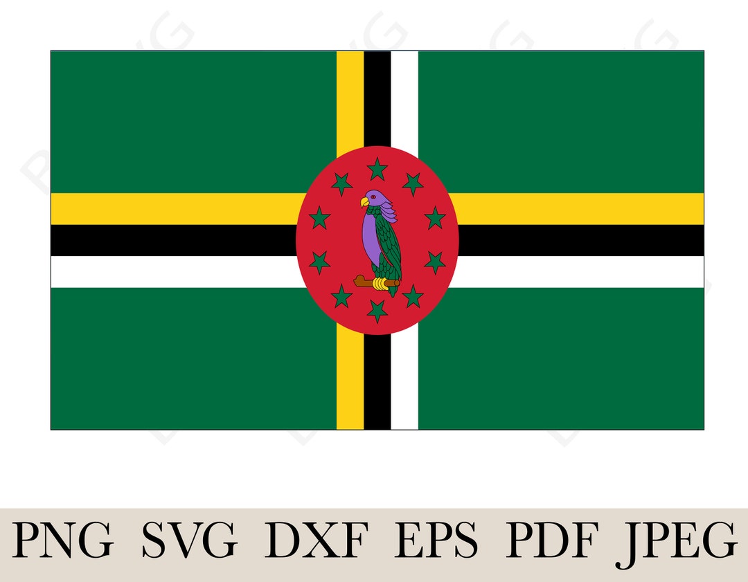 Dominica Flag SVG, Dominika Country National Banner Flag ,cutting File ...