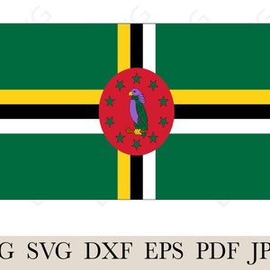 Dominica Flag SVG, Dominika Country National Banner Flag ,cutting File ...