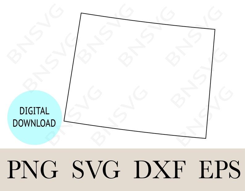 Wyoming Outline State SVG, Wyoming Usa Vector Borderline PNG, EPS, Cut ...