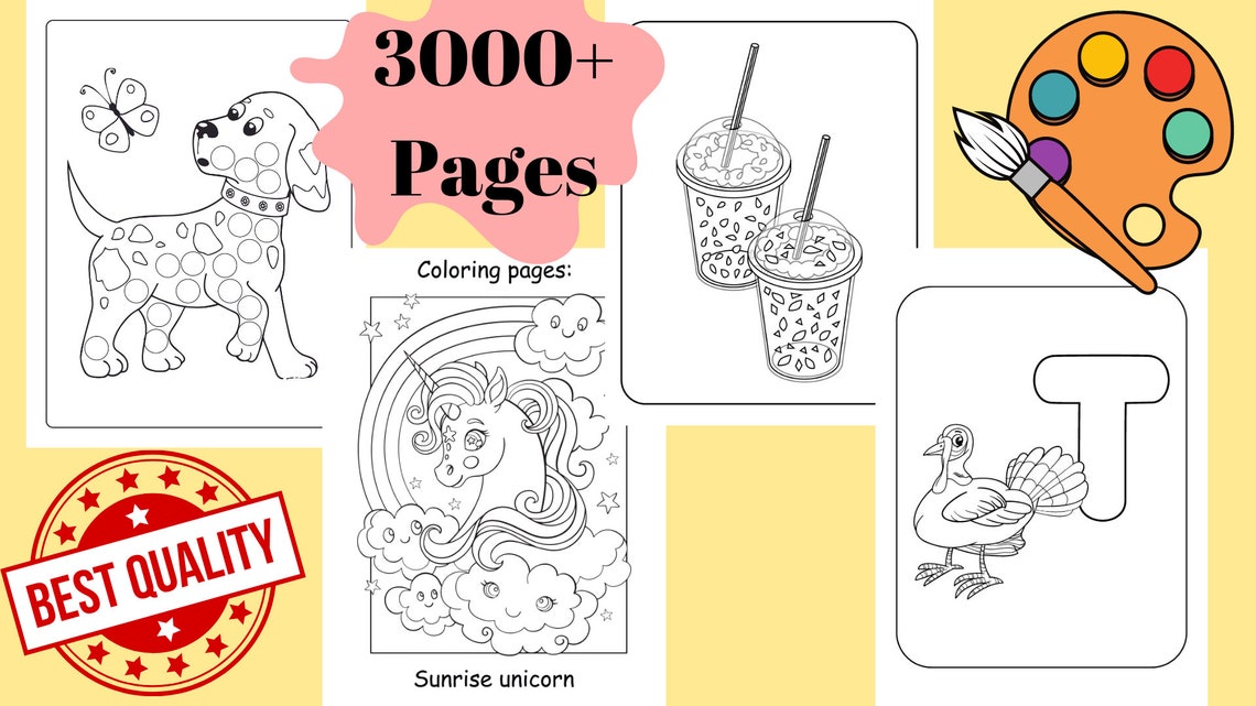 3000 Children Coloring Pages, Painting Pages for Kids, High Quality ...