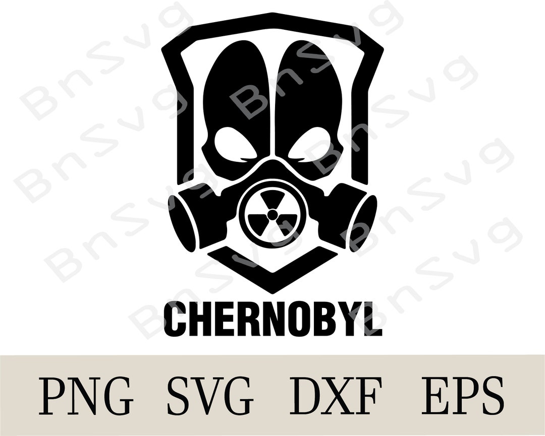 Chernobyl Radioactiv , Radioactiv Mask PNG, Cutting File EPS, Cut Files ...