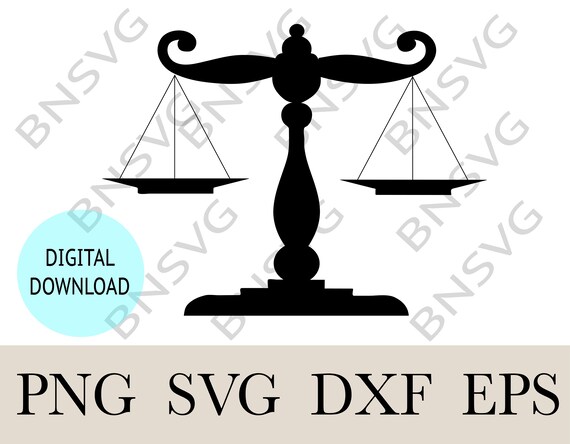 Scale Silhouette Vector Image Scale Black PNG Scale EPS Cut - Etsy