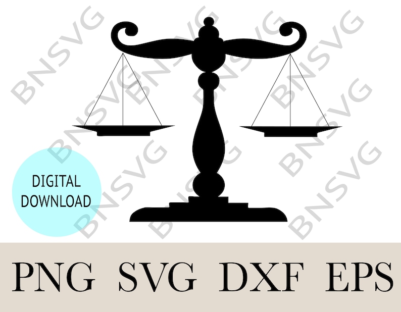 Scale Silhouette Vector Image, Scale Black PNG, Scale EPS, Cut Files ...