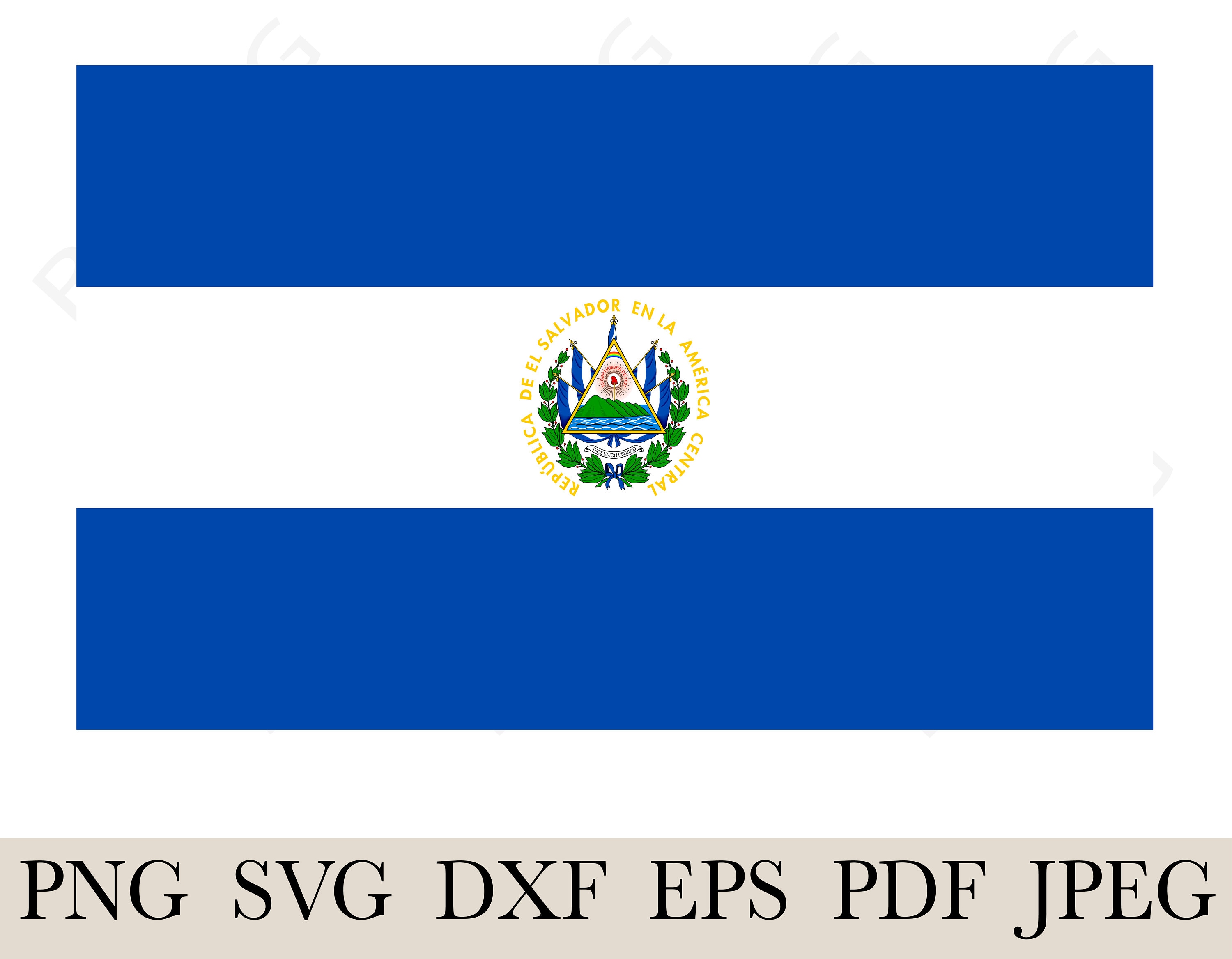 El Salvador Flag SVG, El Salvador Country National Banner Flag ,cutting ...