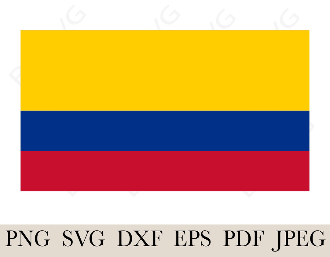 Colombia Flag SVG, Colombia Country National Banner Flag ,cutting File ...