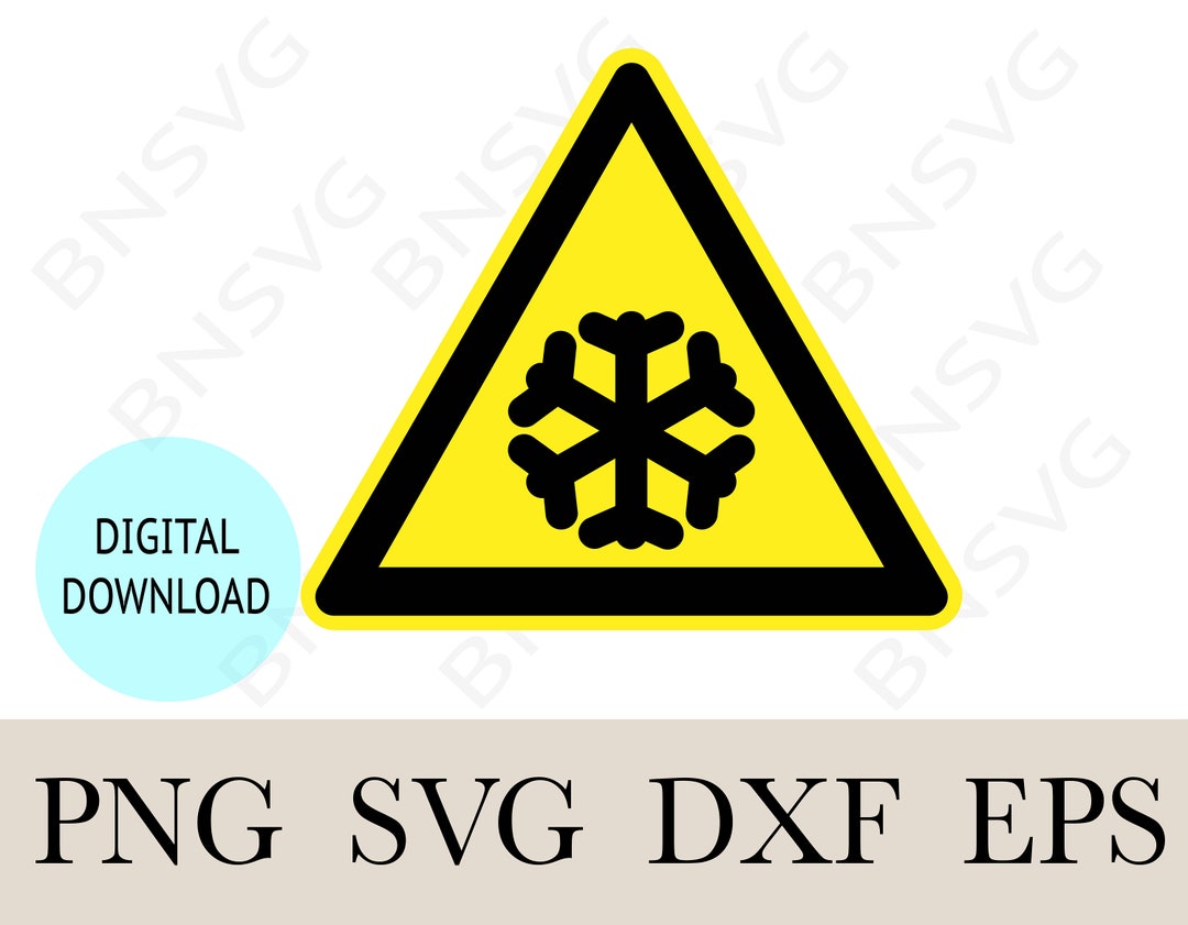 Freezing Hazard Warning Sign Vector, Freezing Hazard Sign PNG, Sign EPS ...