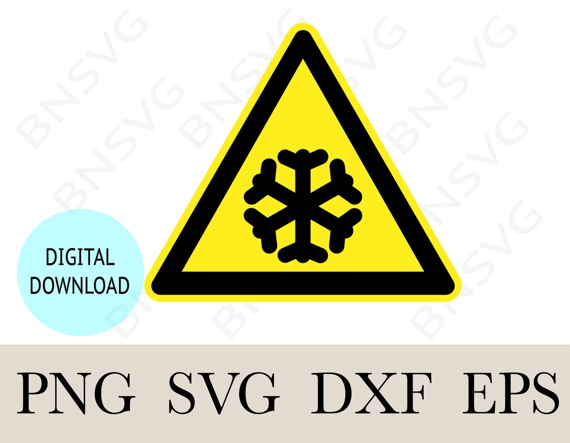 Freezing Hazard Warning Sign Vector, Freezing Hazard Sign PNG, Sign EPS ...