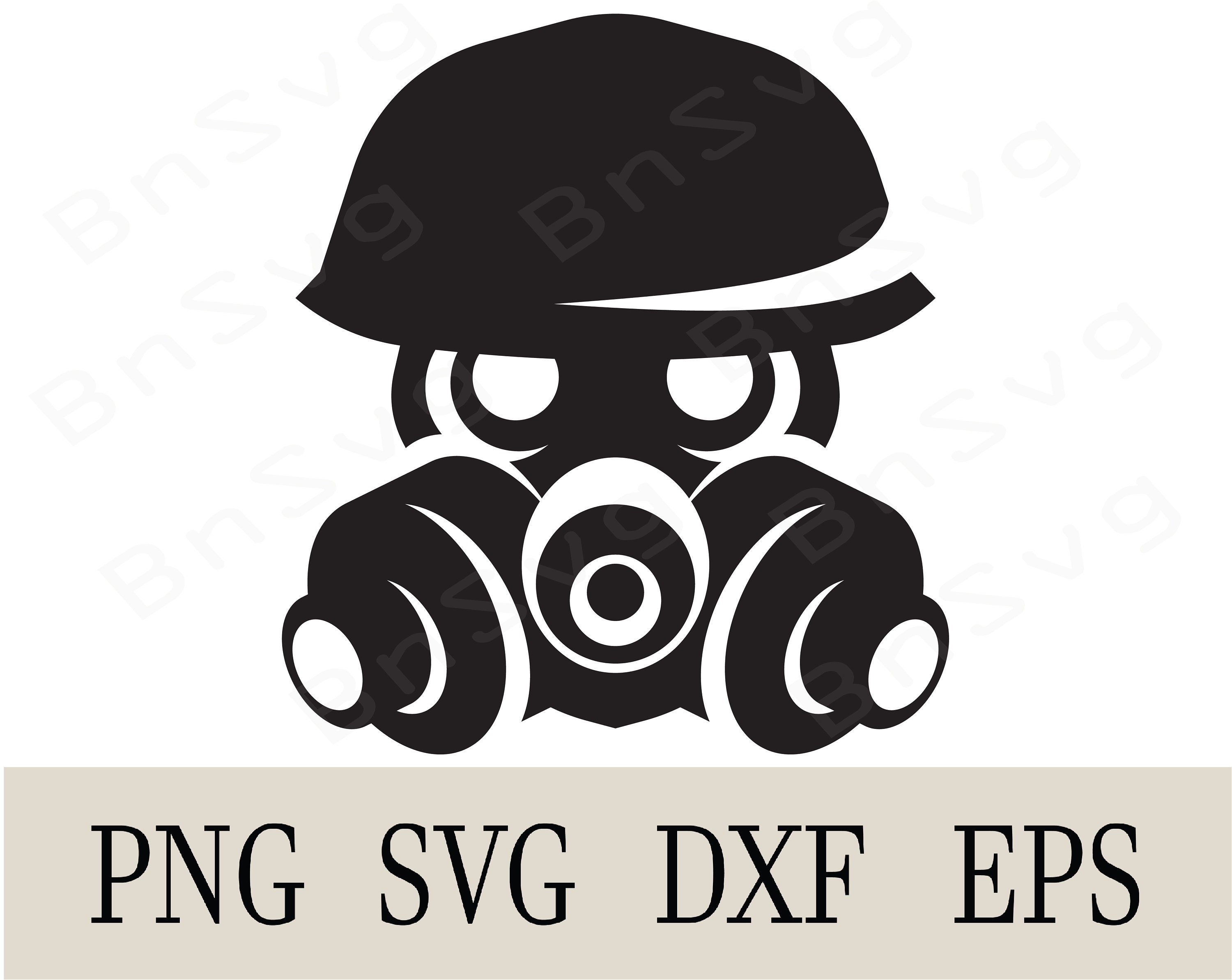 Gas Mask PNG, Gas Mask EPS, Cut Files, Layered, Minimalist, Silhouette ...