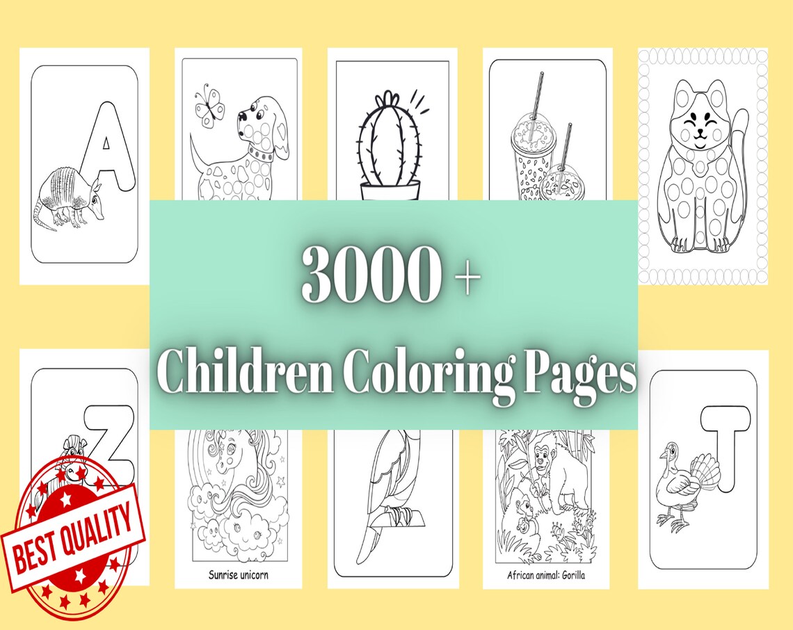 3000 Children Coloring Pages, Painting Pages for Kids, High Quality ...