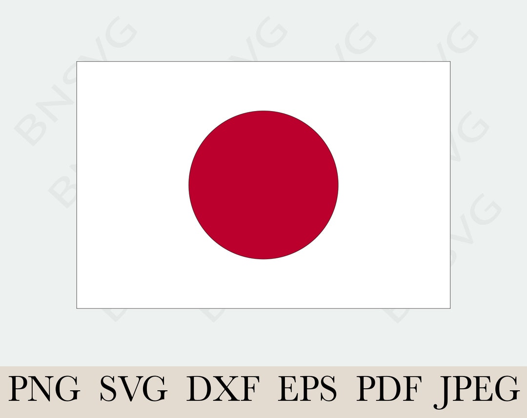 Japan Flag SVG, Japanese National Banner Flag ,cutting File EPS ...