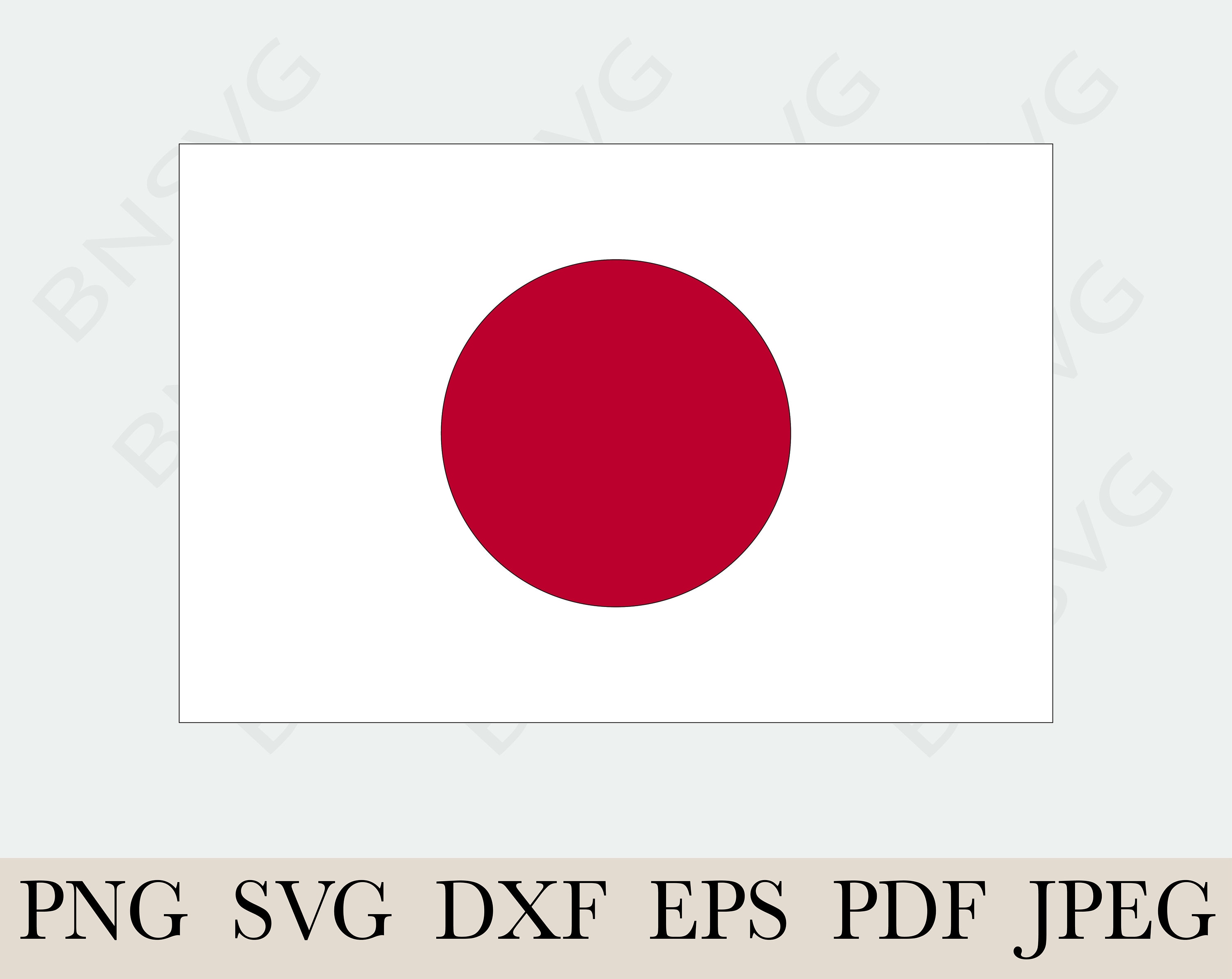 Japan Flag SVG, Japanese National Banner Flag ,cutting File EPS ...