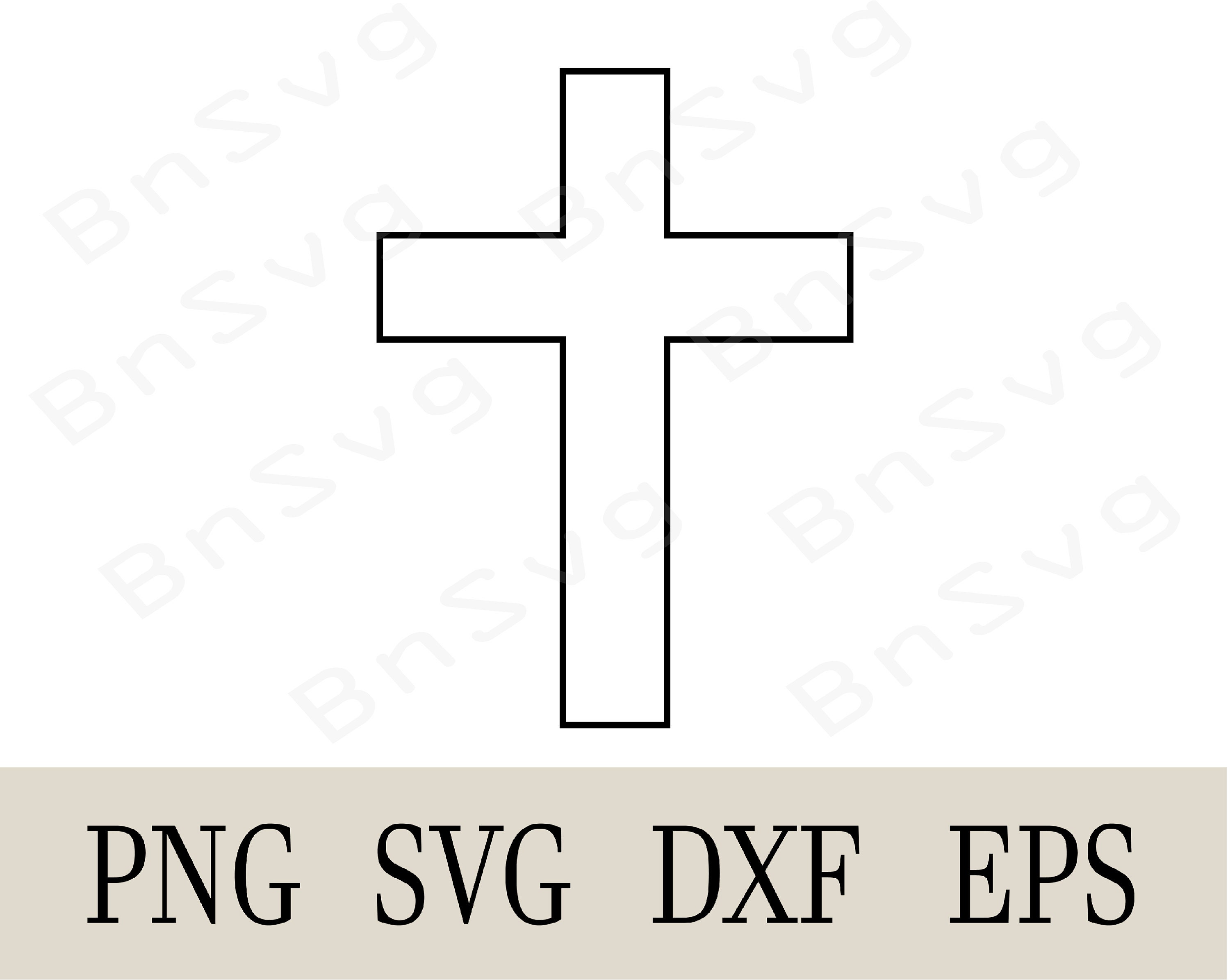 Simple Christian Cross Outline