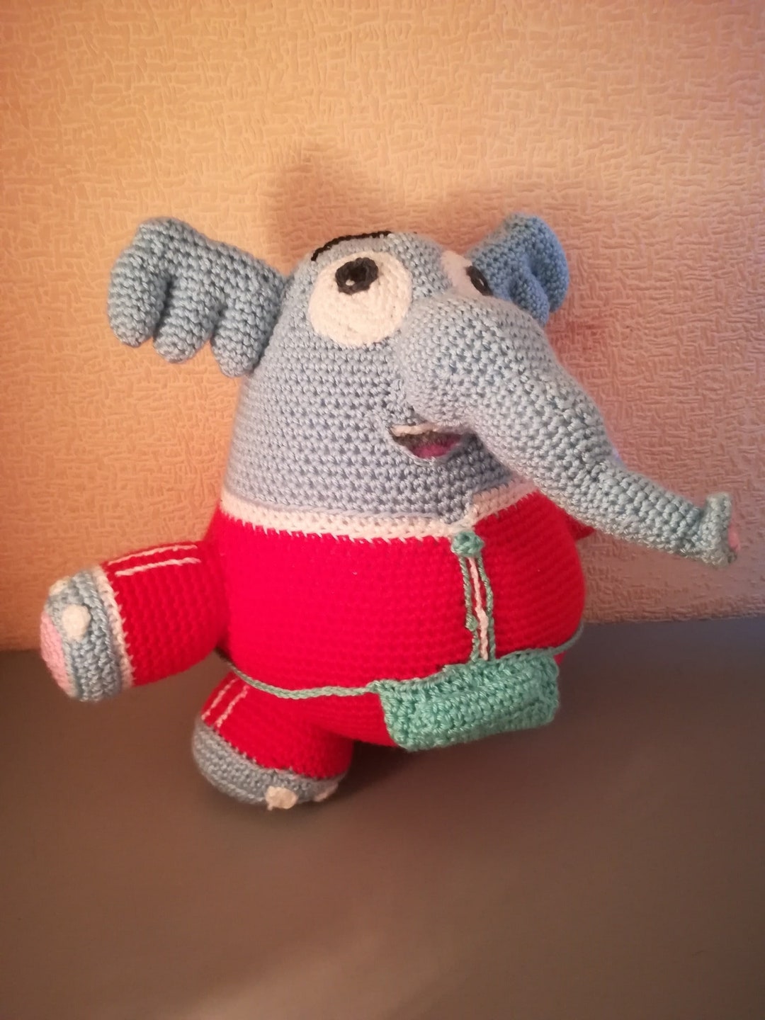 Clark Rotund Elephant With Purple Eyes - Etsy