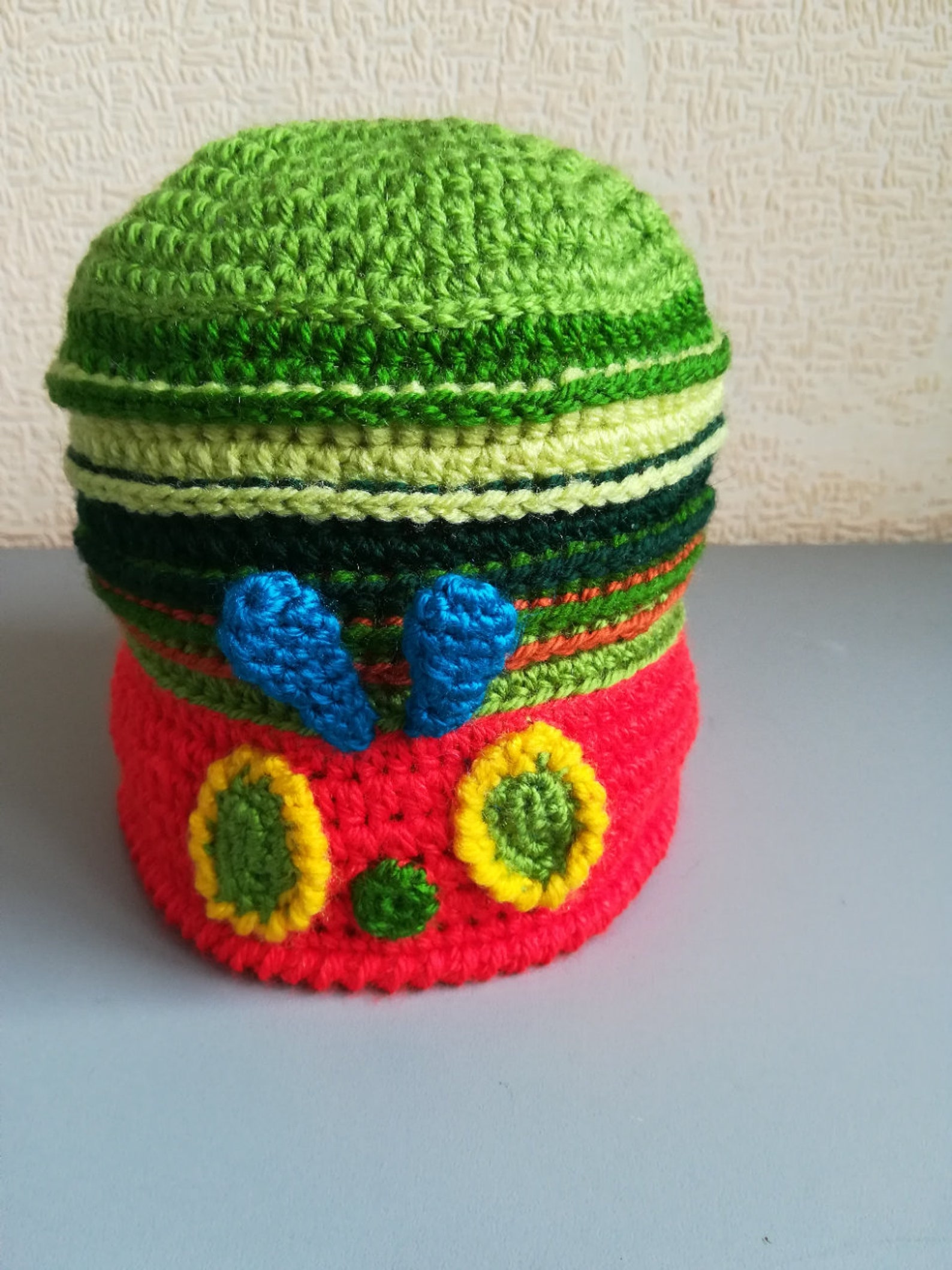 Very Hungry Caterpillar Hat Crochet Hat Funny Hat - Etsy