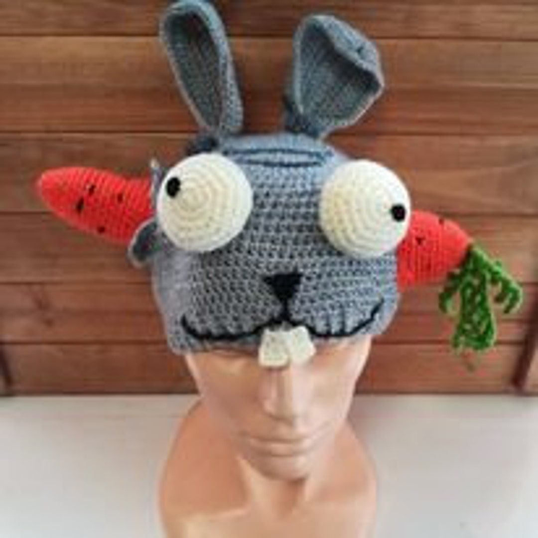 Zombie Hat Zombie Bunny Crochet Hat Funny Hat - Etsy