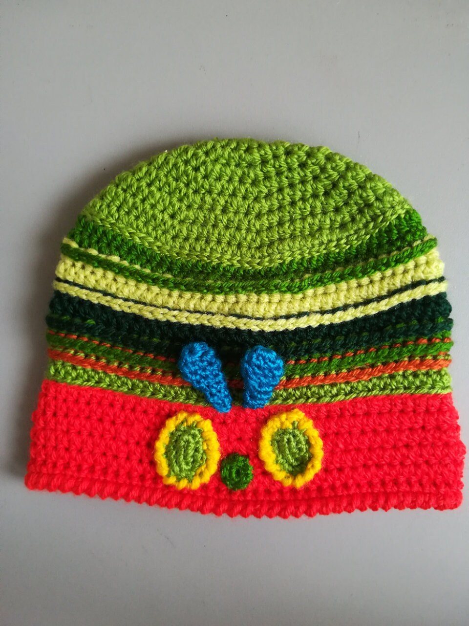Very Hungry Caterpillar Hat Crochet Hat Funny Hat - Etsy
