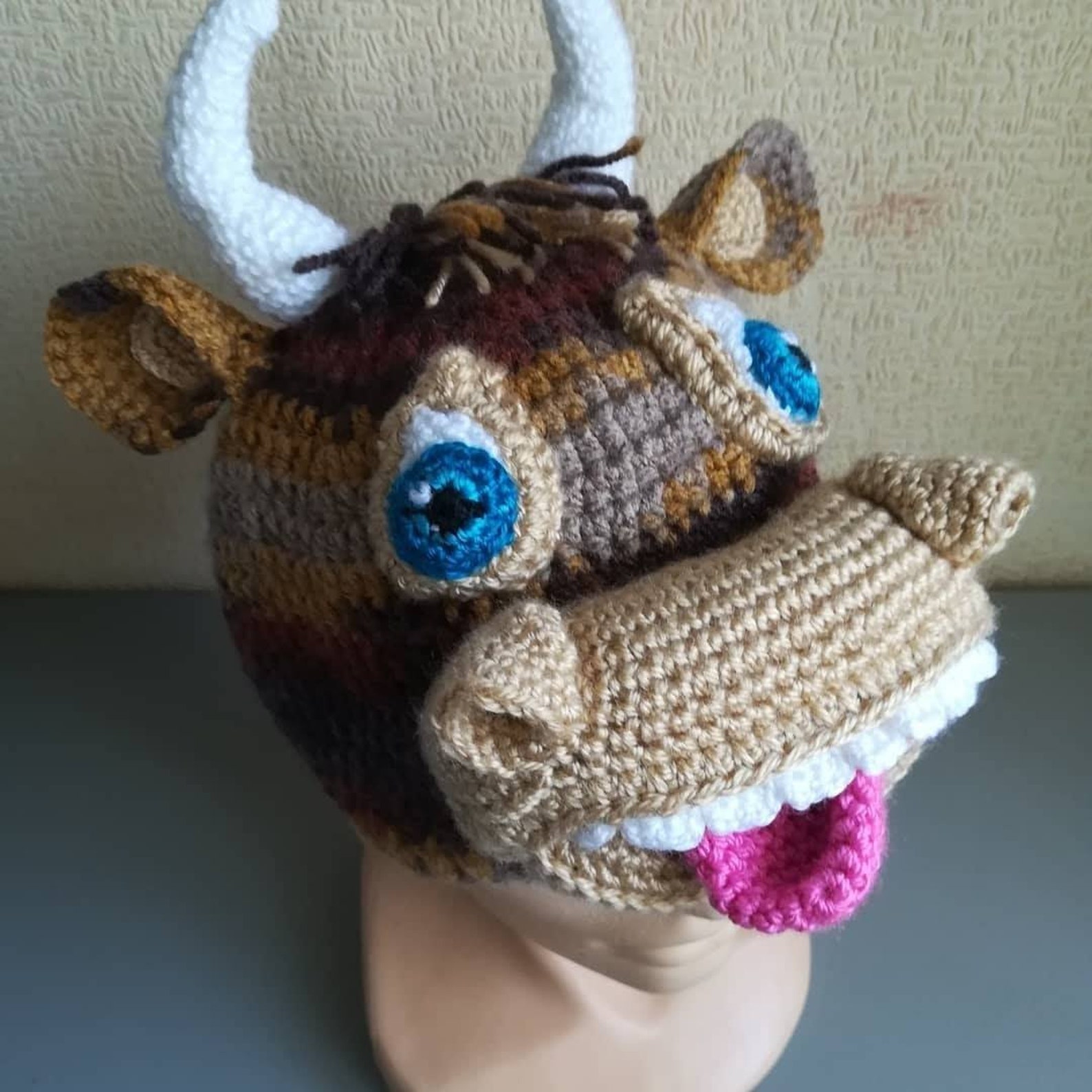 Bull Hat Crochet Hat Funny Cow Hat for Everyone - Etsy