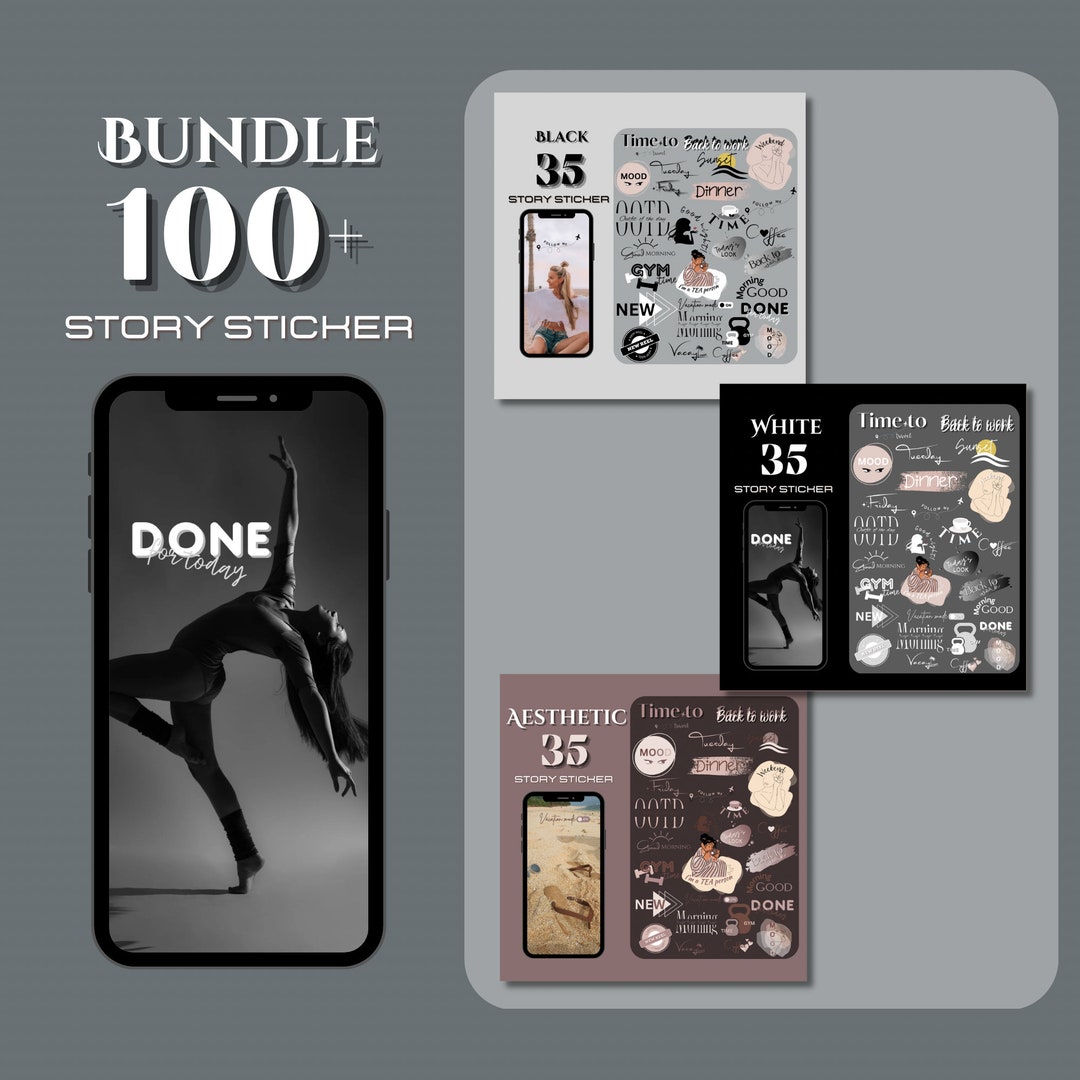 100 Instagram Bundle Story Sticker Daily Story Everyday - Etsy