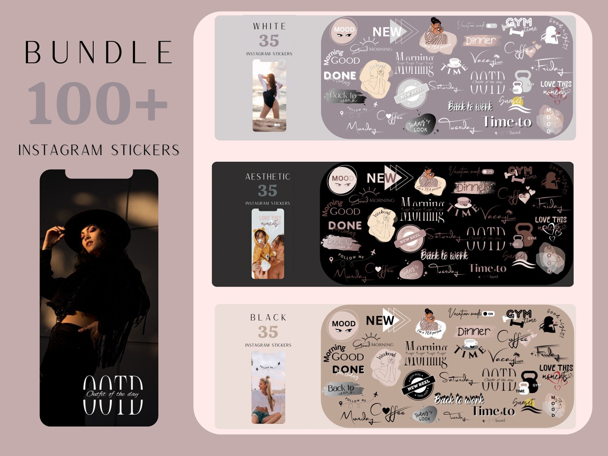 100+ Instagram Bundle Story Sticker | Daily Story | Everyday Stockers ...