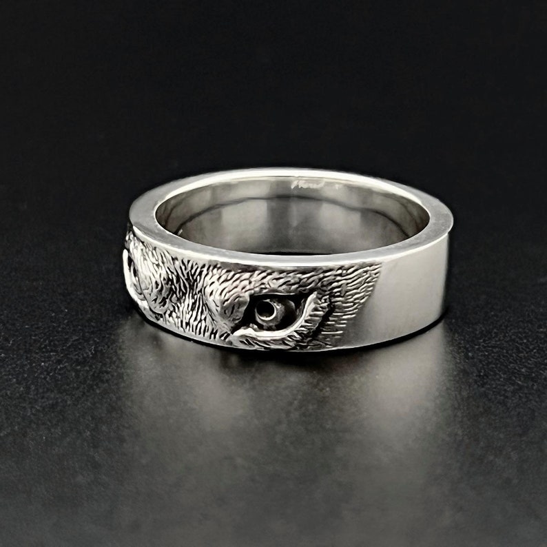 Owl Eye Ring • 925 Sterling Silver Owl Eye Ring • Owl Eye Signet Ring ...