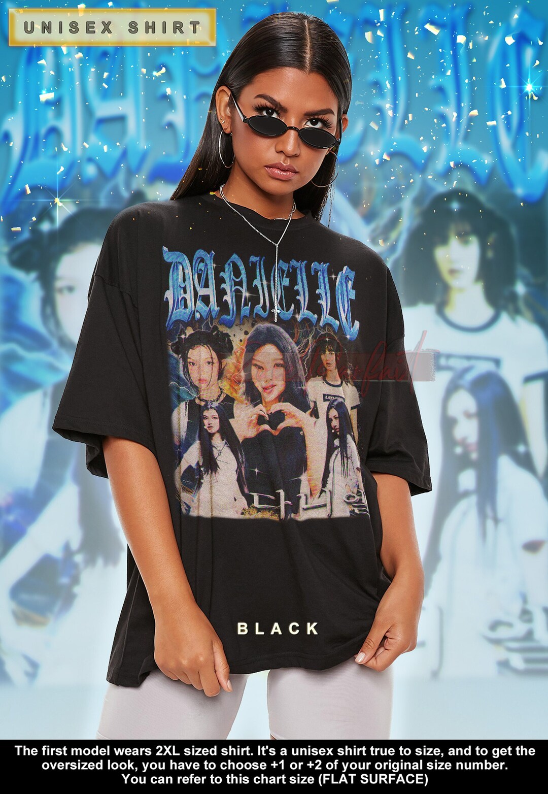 DANIELLE Retro T-shirt Danielle Bootleg Tees Danielle Long - Etsy