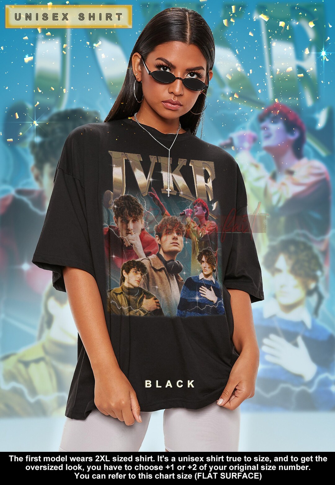 JVKE Jake Retro T-shirt - JVKE Vintage 90's Tee, Jvke Long Sleeve Shirt ...