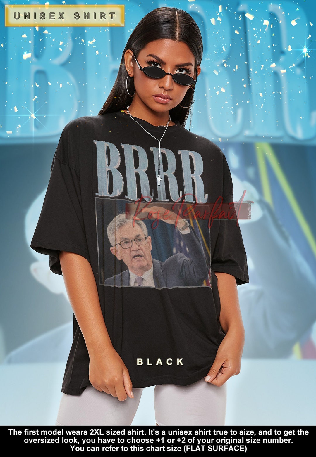 BRRR JEROME POWELL Shirt, Money Goes Brrr Meme Shirt, the Fed Shirt ...