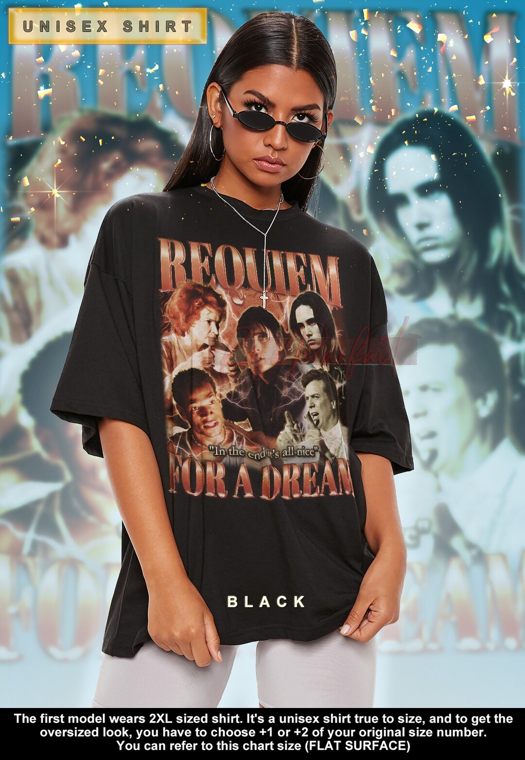 Requiem for a Dream Film T-shirt - Sara Goldfarb, Harry Goldfarb ...