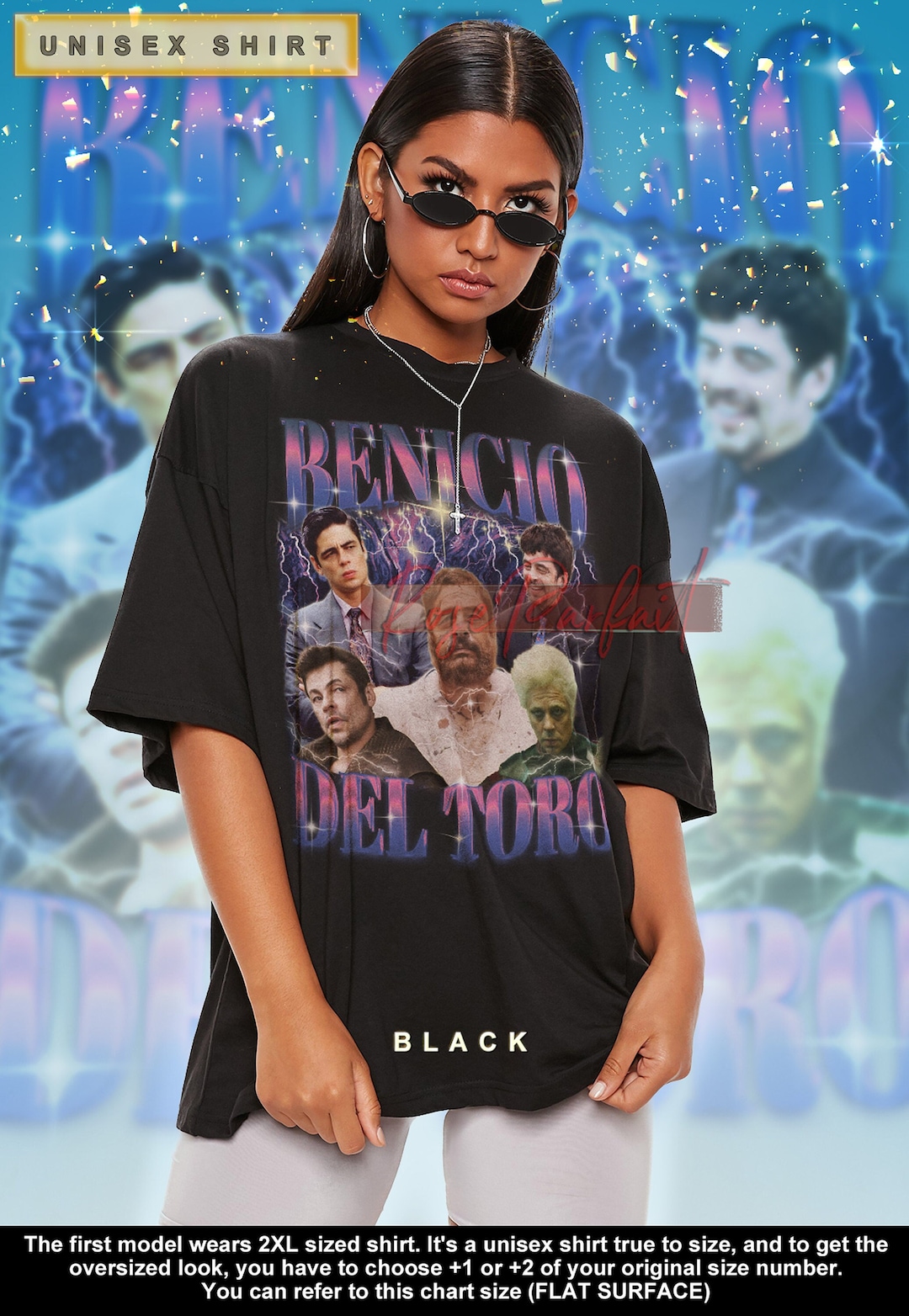 Benicio (del Toro) Retro T-shirt - Benicio Bootleg Tees, Benicio Long ...