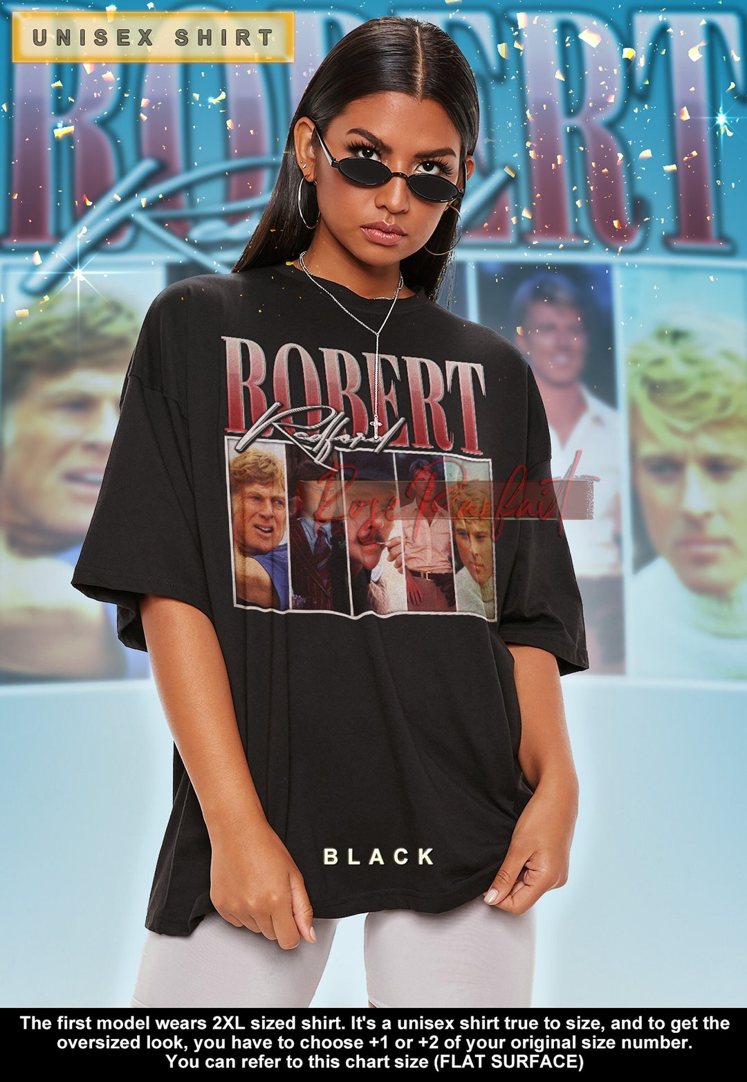 ROBERT REDFORD Retro T-shirt - Robert Redford Bootleg Tees, Robert ...