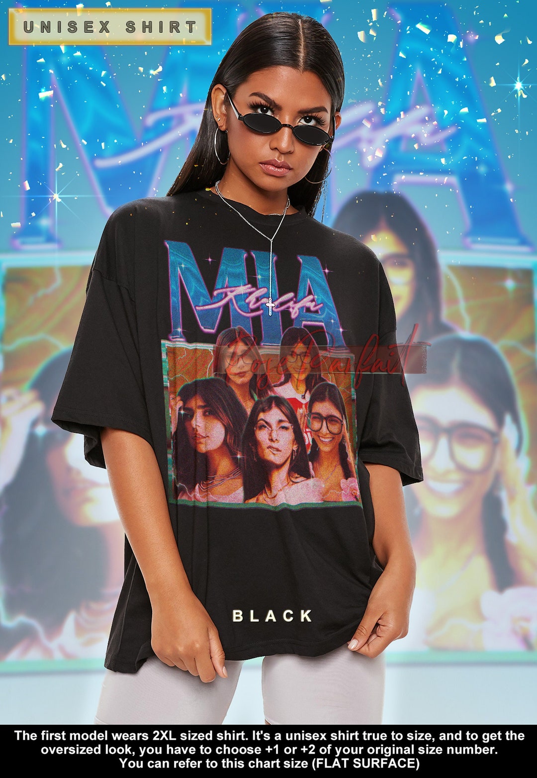 MIA KHALIFA Retro T-shirt Mia Khalifa Tee, Mia Khalifa Long Sleeve ...