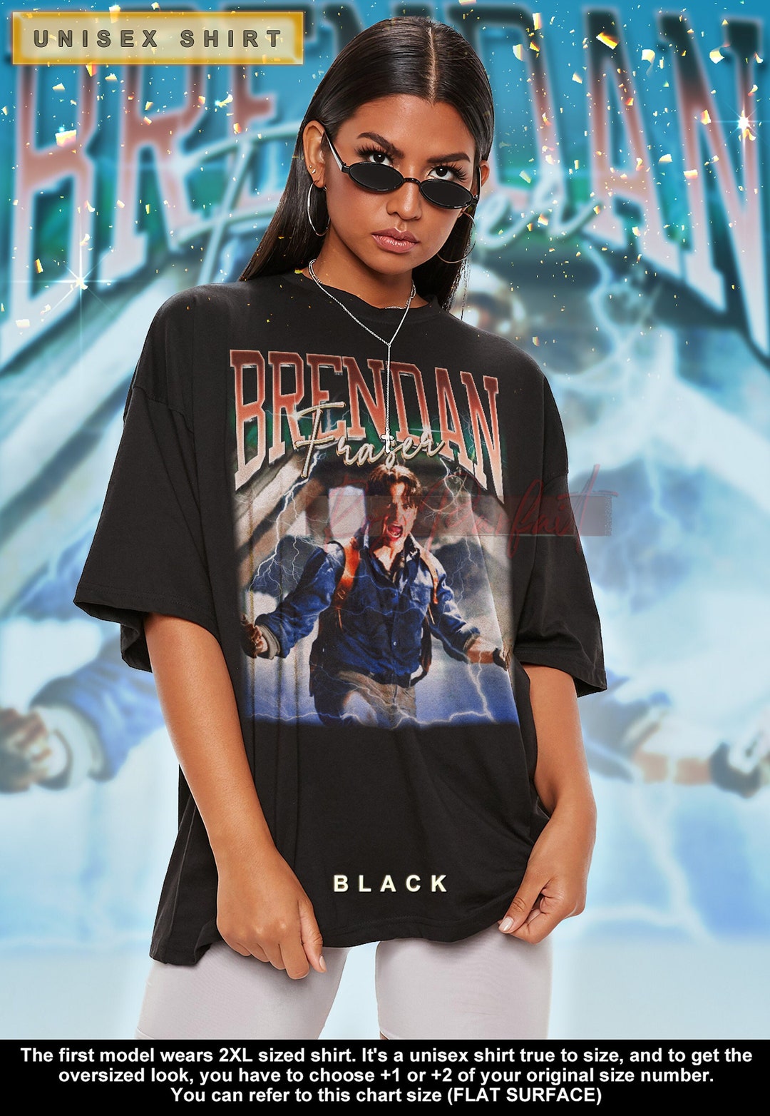 BRENDAN FRASER Retro T-shirt - Brendan Fraser Bootleg Tees, Brendan ...