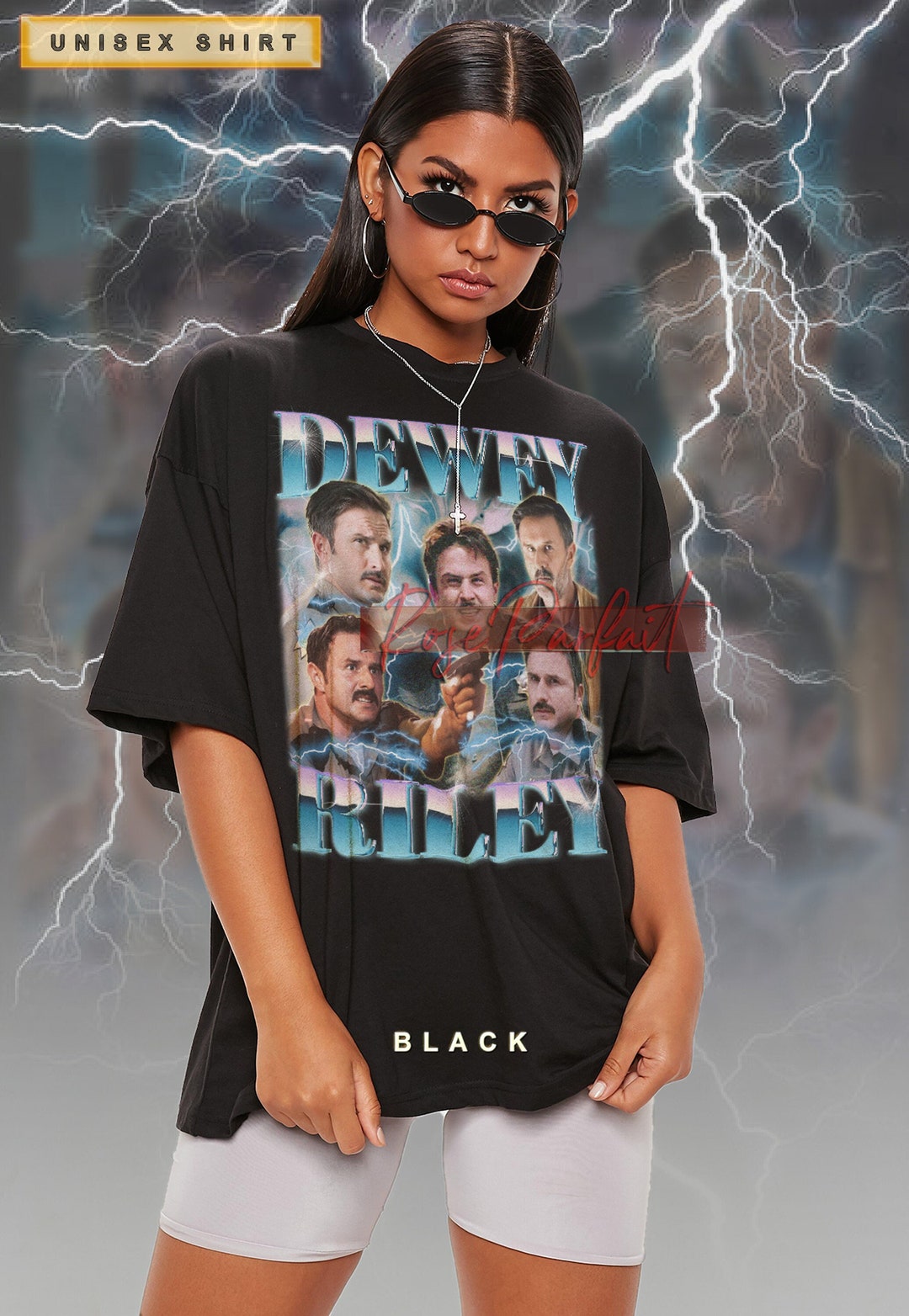 DEWEY RILEY Retro T-shirt Dewey Riley Homage Tees, Dewey Riley 90's ...