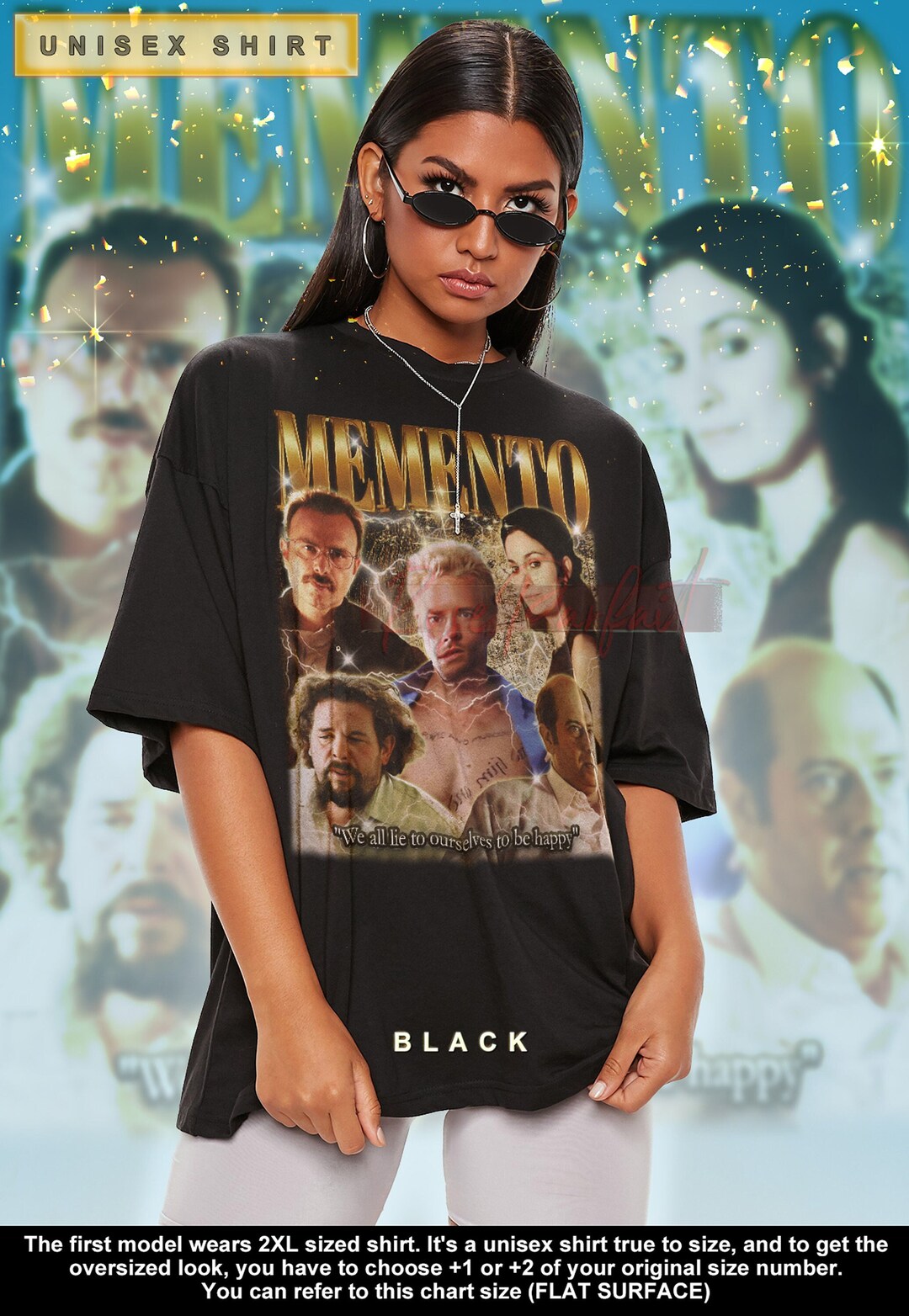 MEMENTO Movie Film T-shirt - Memento Leonard Shelby, Natalie, Teddy ...