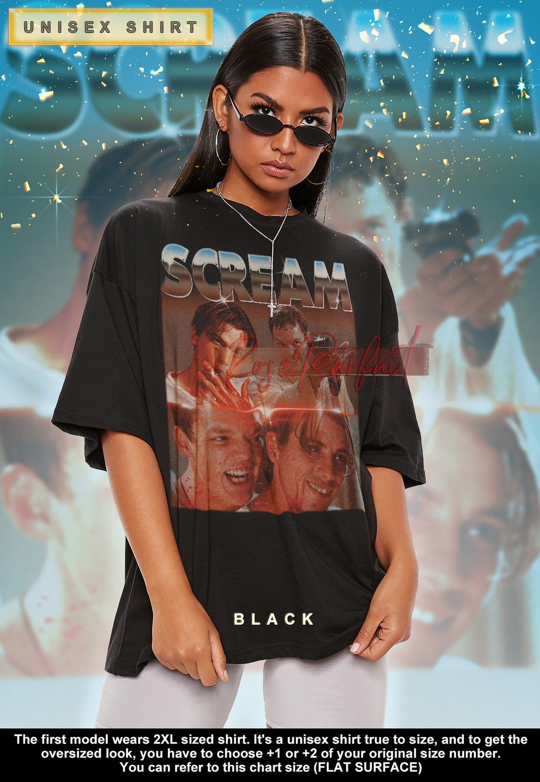 SCREAM Stu Macher Billy Loomis, SCREAM Vintage T-shirt Scream Bootleg ...