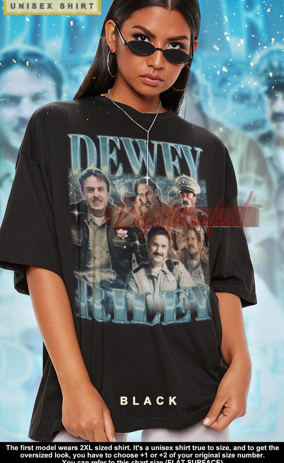 DEWEY RILEY Retro T-shirt - Dewey Riley Homage Tees, Dewey Riley 90's ...