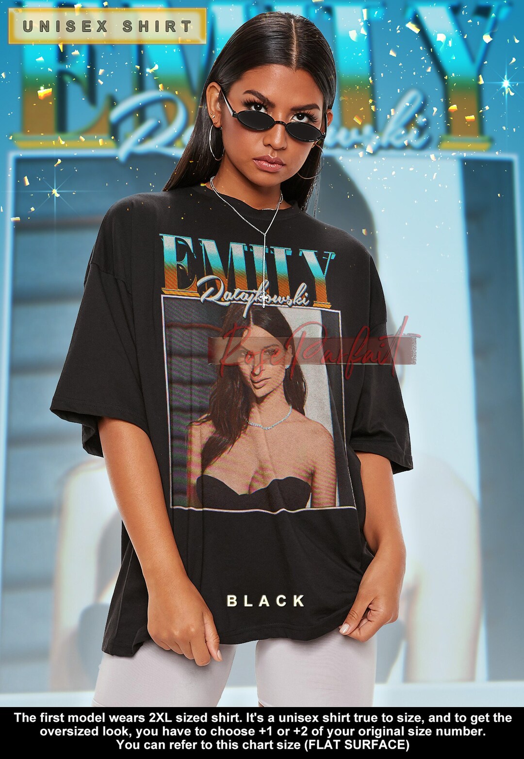 EMILY RATAJKOWSKI Retro T-shirt - Emily Ratajkowski Bootleg Tees, Emily ...