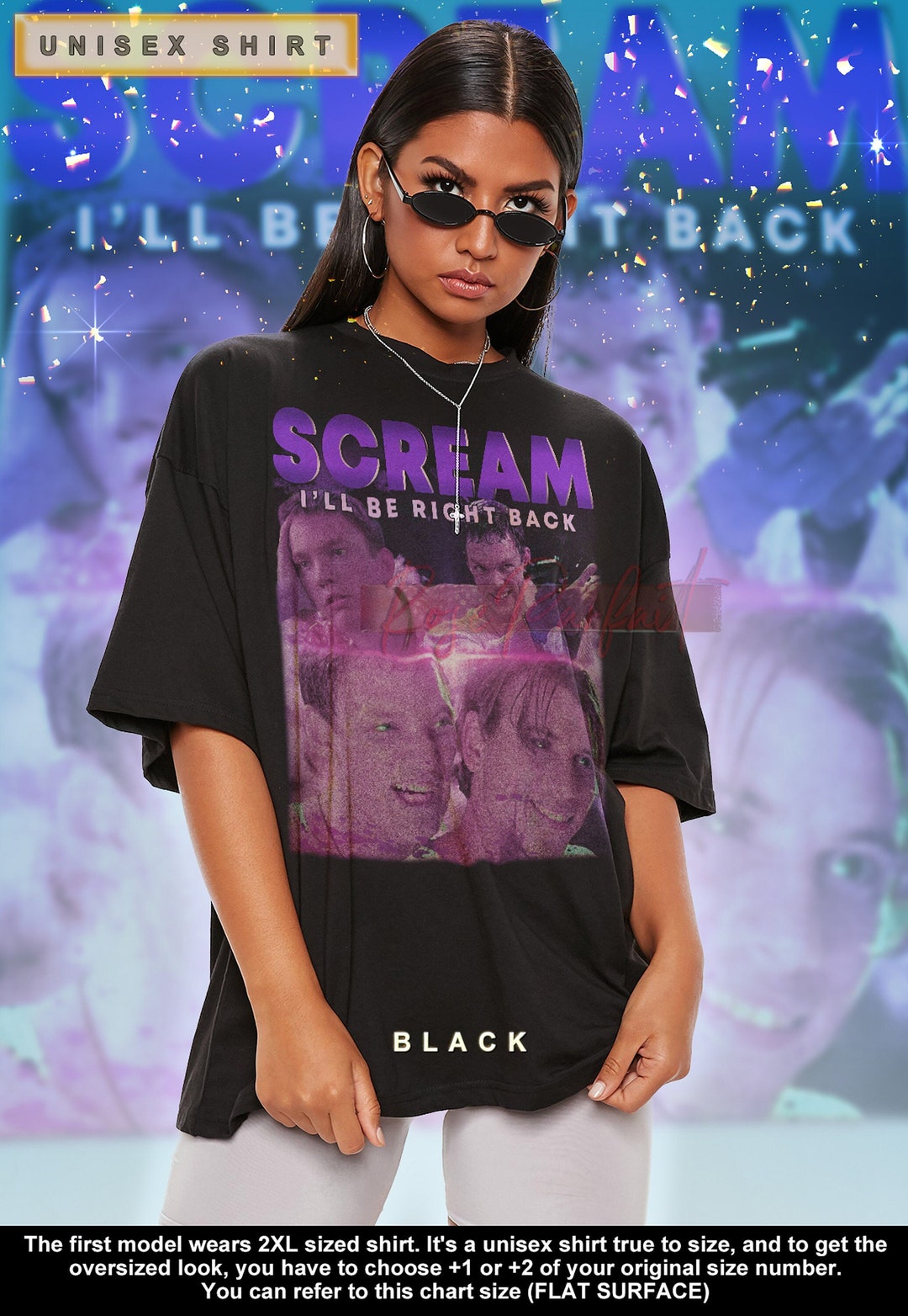 SCREAM Vintage T-shirt - Scream Bootleg Tees, Scream Fans Gifts, Scream ...