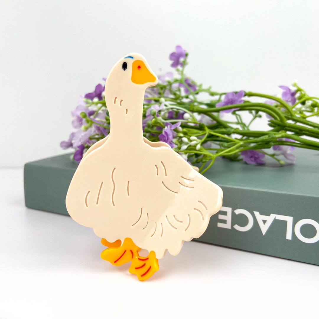 Cute Duck Hair Clip,acetate Animal Hair Claw,custom Unique Logo/text on ...