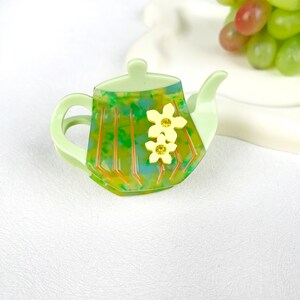 Teapot Hair Claw Cilps, Custom Unique Logo/text on Box,acetate Colorful ...