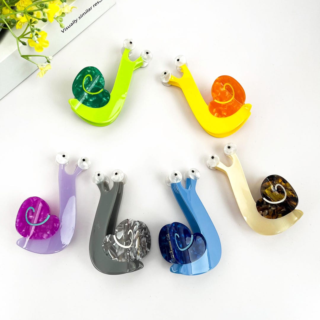 Cartoon Snail Hair Claw Clip, Animal Acetate Hair Accessory - Etsy