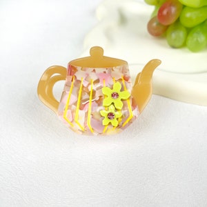 Teapot Hair Claw Cilps, Custom Unique Logo/text on Box,acetate Colorful ...