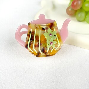 Teapot Hair Claw Cilps, Custom Unique Logo/text on Box,acetate Colorful ...