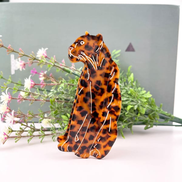 Leopard Hair Clips - Etsy