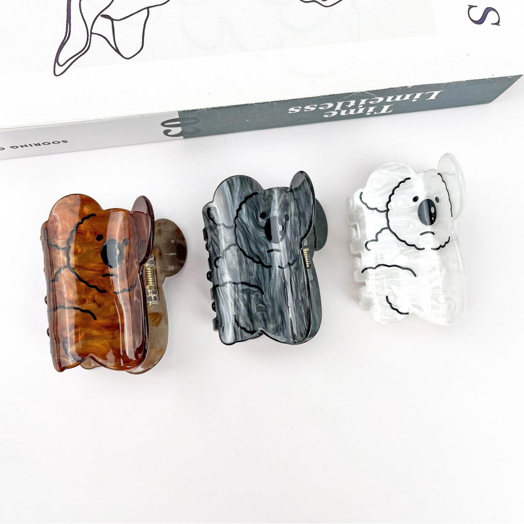 Cuddly Koala Hair Claw,cute Animal Hair Clip,custom Unique Logo/text on ...
