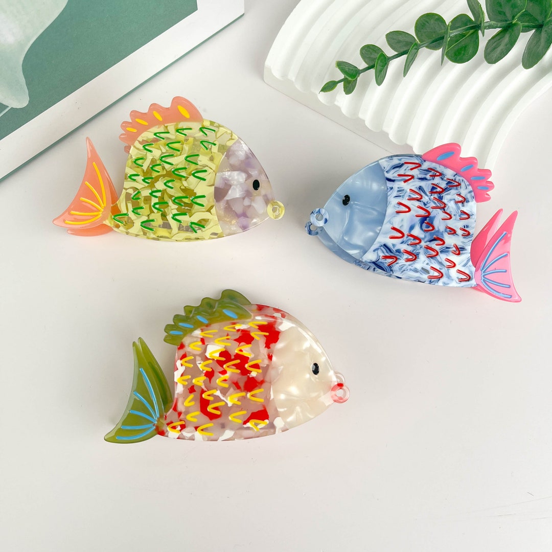 Acetate Colorful Sea Fish Hair Claw Clip - Etsy