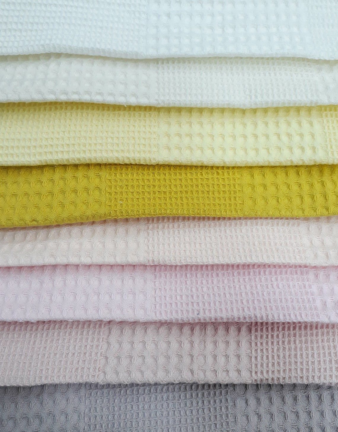 Premium Quality, 100% Cotton Waffle Fabric, Extra Wide Fabric, Oeko-tex ...