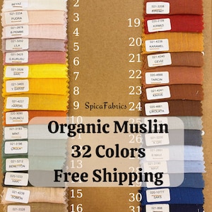 Double Gauze Muslin Cotton, Organic Muslin Fabric, GOTS Certified ...