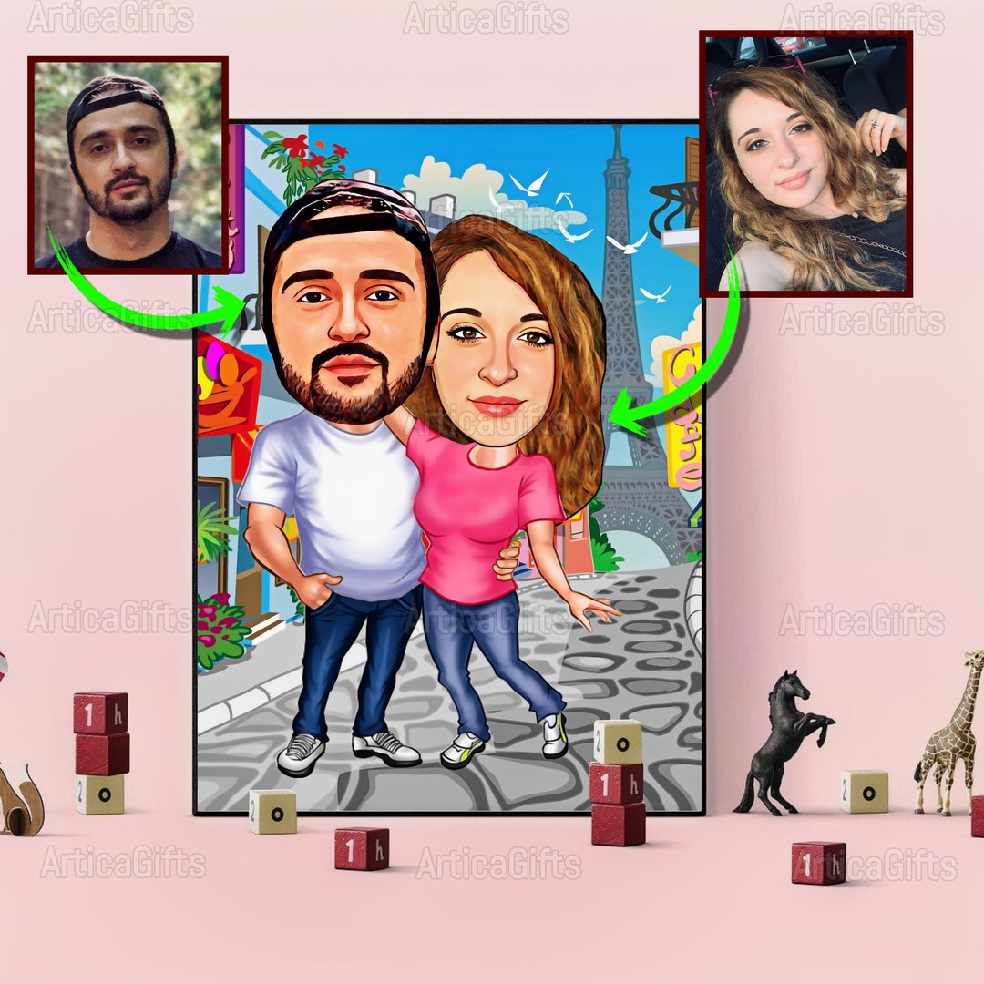 Personalized Couples Caricature Custom Couple Digital - Etsy