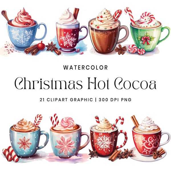Hot Cocoa Clipart - Etsy